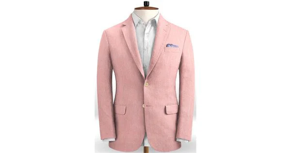 Candy Pink Prom Outfits Suits for Boy | Latest Designs Linen Tuxedo