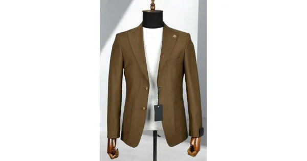 Emmanuel Brown Peaked Lapel Business Men Suits
