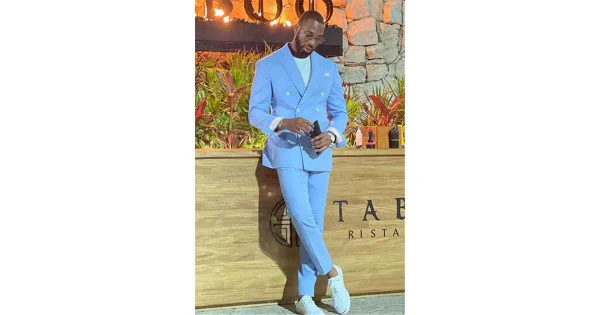 Angel Chic Sky Blue Double Breasted Bespoke Men Suits for Prom